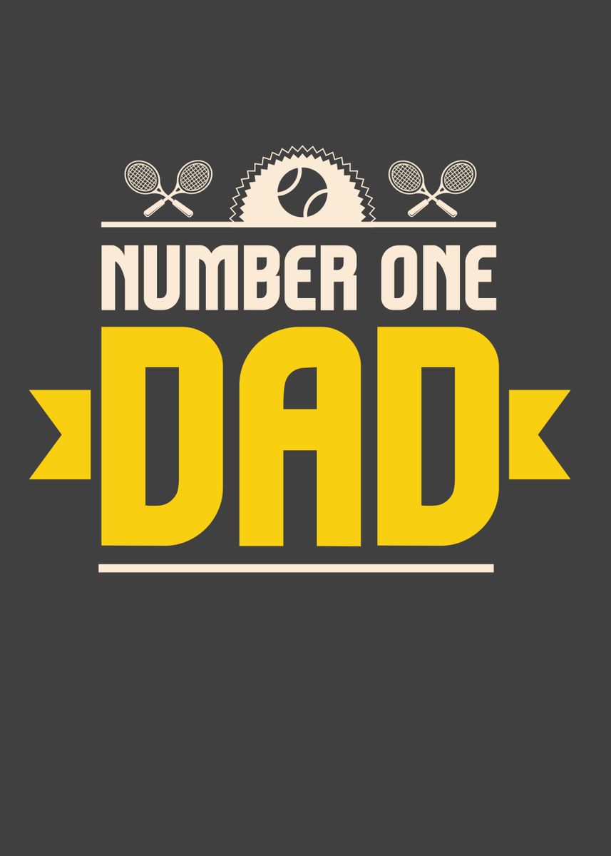 'Mens Number One Daddy' Poster, picture, metal print, paint by ...