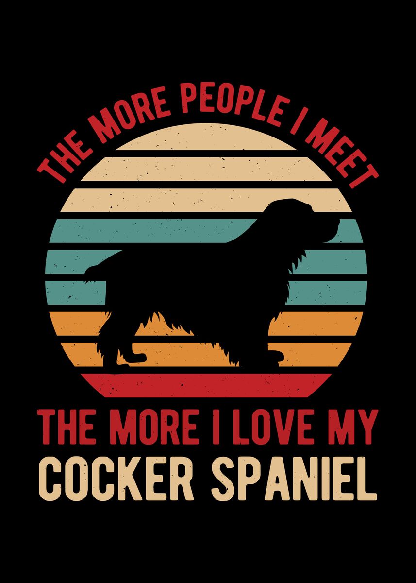 'Funny Cocker Spaniel' Poster, picture, metal print, paint by Visualz ...