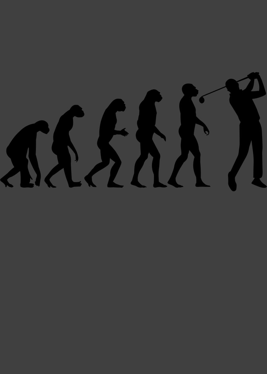'GOLF EVOLUTION Golfing' Poster by CrownMerch | Displate