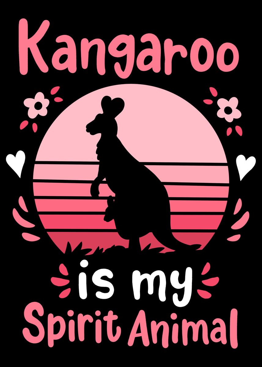 'Kangaroo Australian Spirit' Poster, picture, metal print, paint by ...