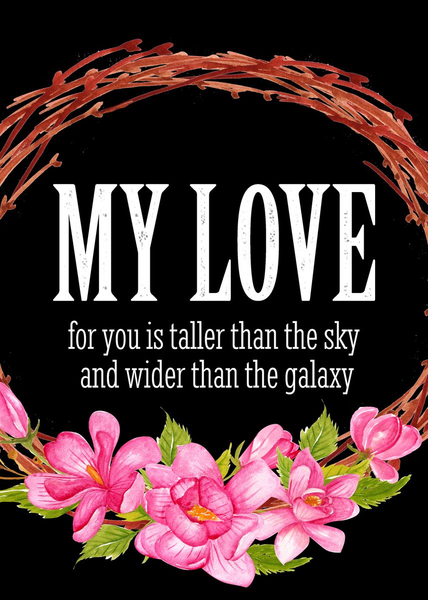 'My love' Poster by Juliana RW | Displate