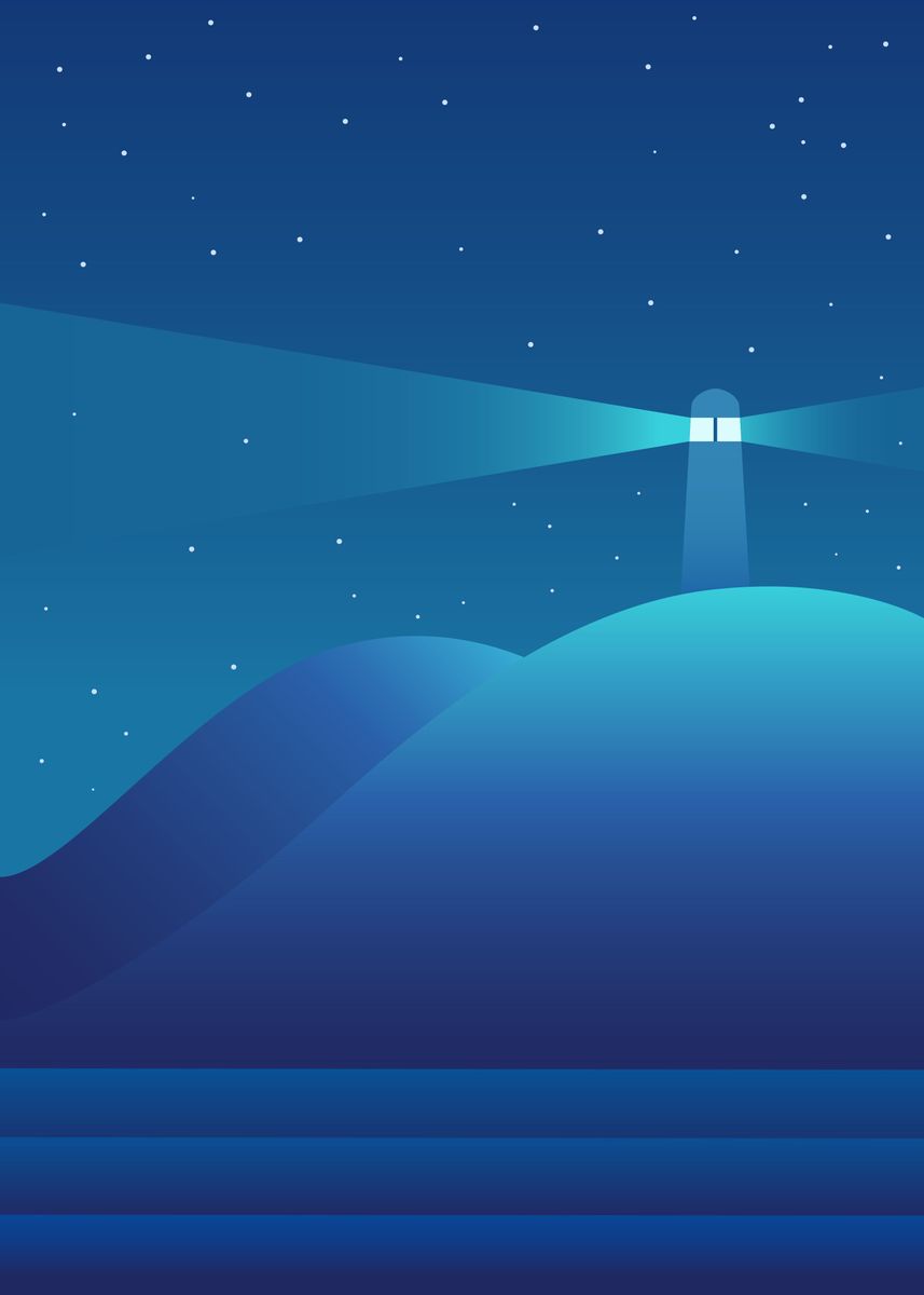 'abstract lighthouse' Poster, picture, metal print, paint by Tio ...