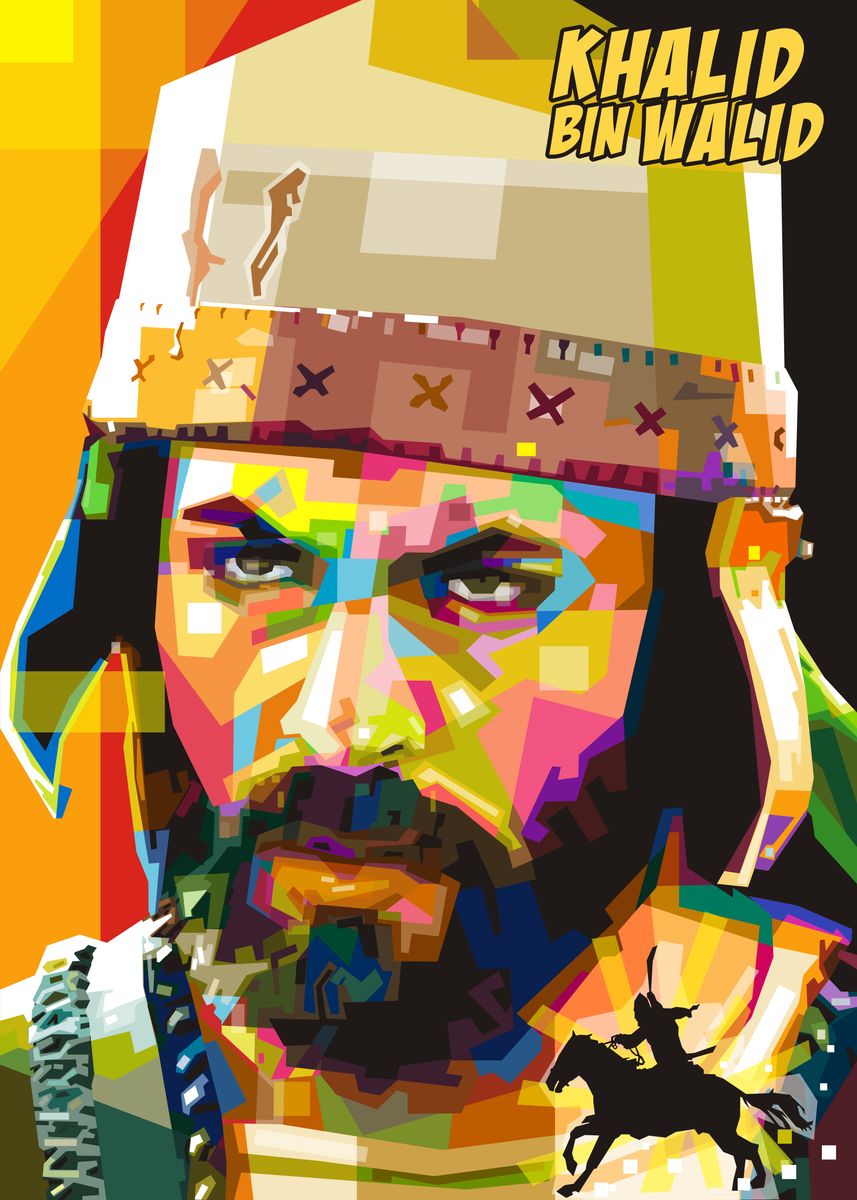 'Khalid Bin Walid' Poster, picture, metal print, paint by Aya Gano ...