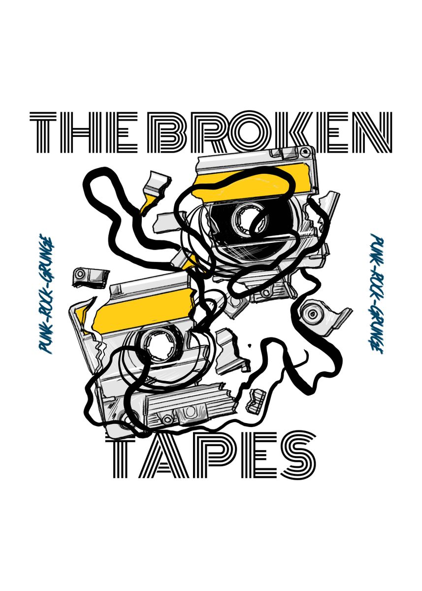 'The Broken Tapes' Poster, picture, metal print, paint by ...