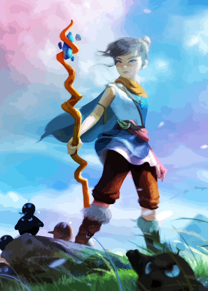 'Kena' Poster, picture, metal print, paint by Shinra Tensei | Displate