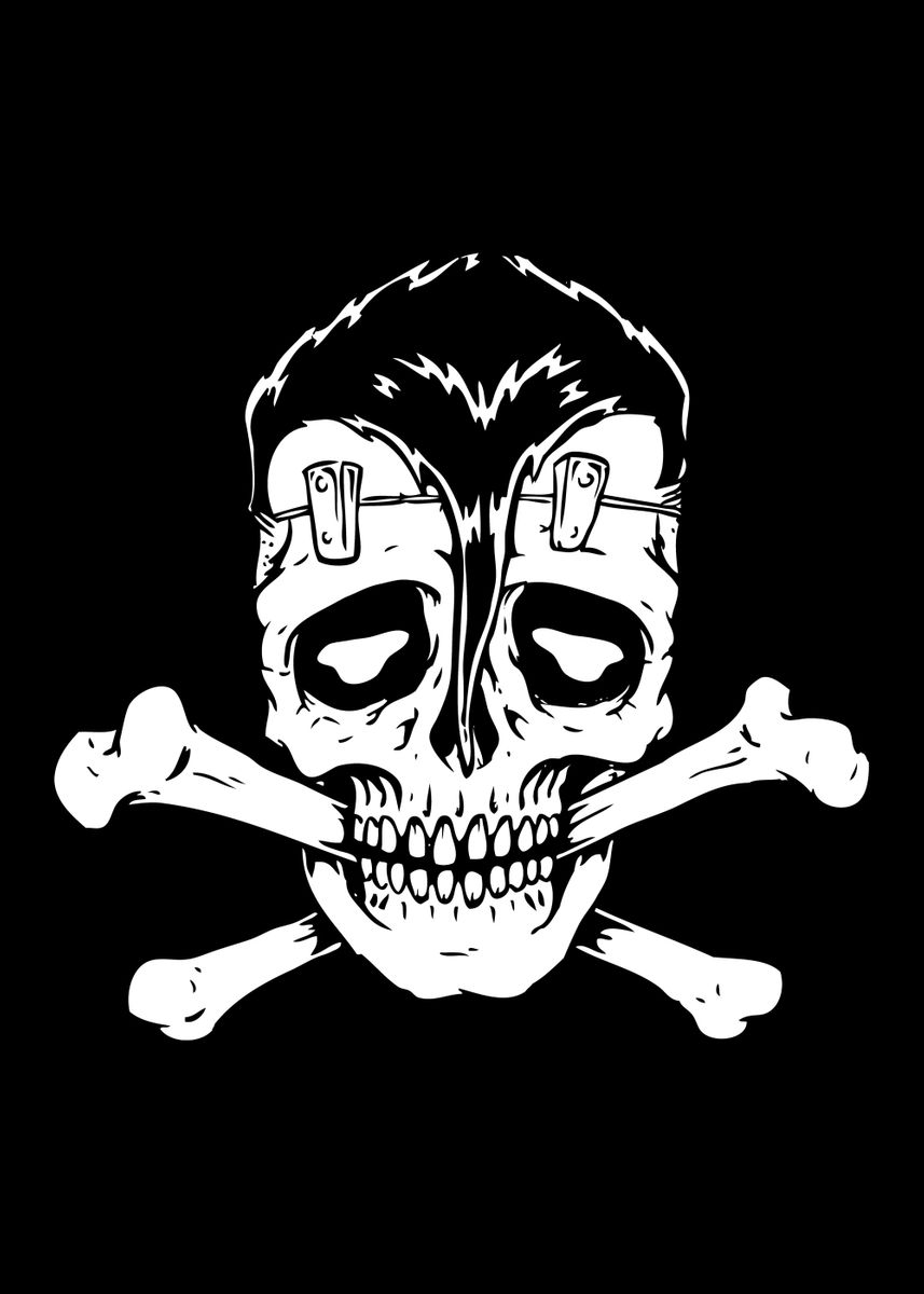 'Punk Skull' Poster, picture, metal print, paint by Monsters and ...
