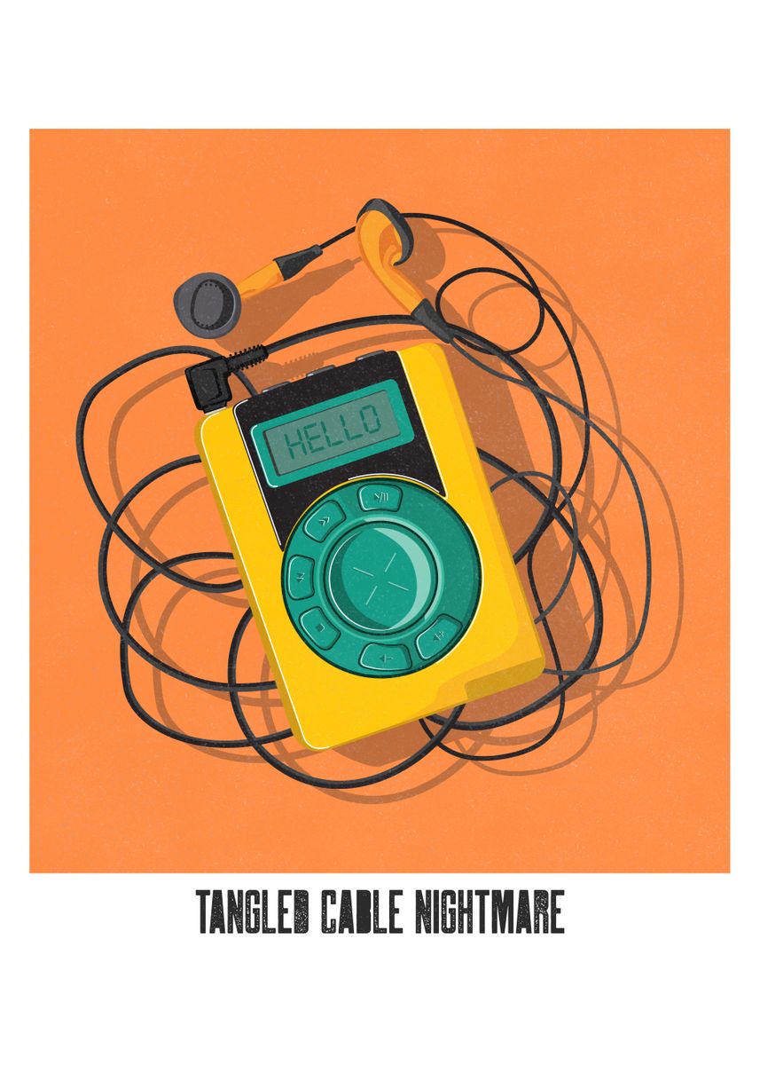 'Tangled Cable Nightmare' Poster by thetshirtshop2020 | Displate