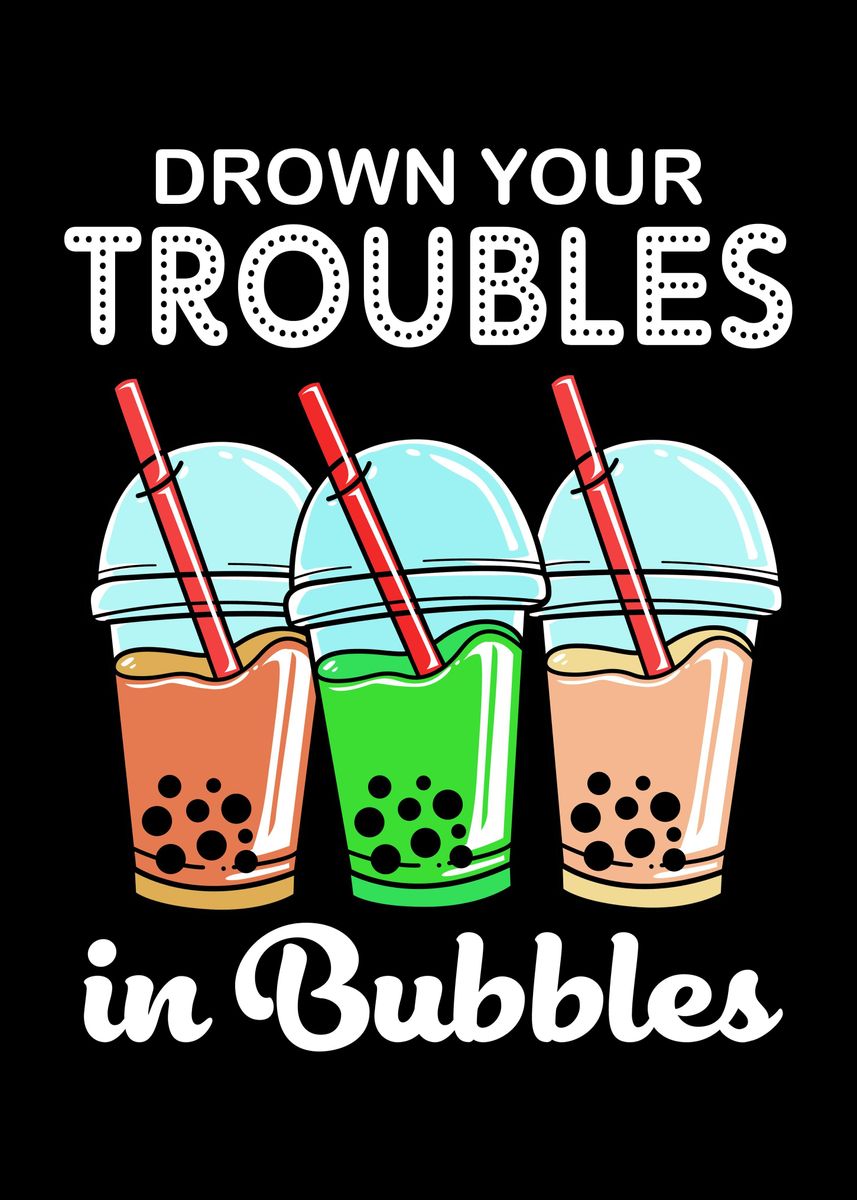 'Funny Boba Tea Shop' Poster by FunnyGifts | Displate