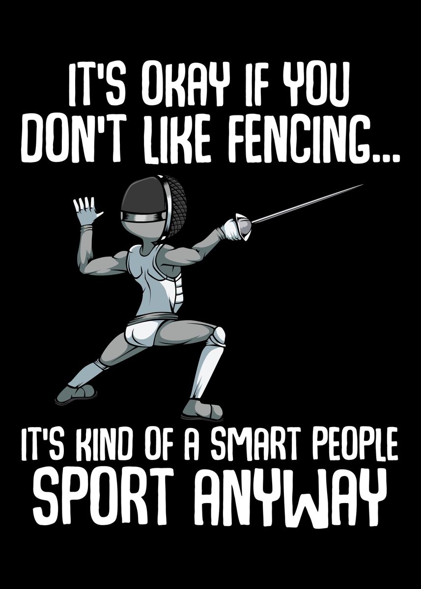 'Fencing Fencer People' Poster, picture, metal print, paint by ...
