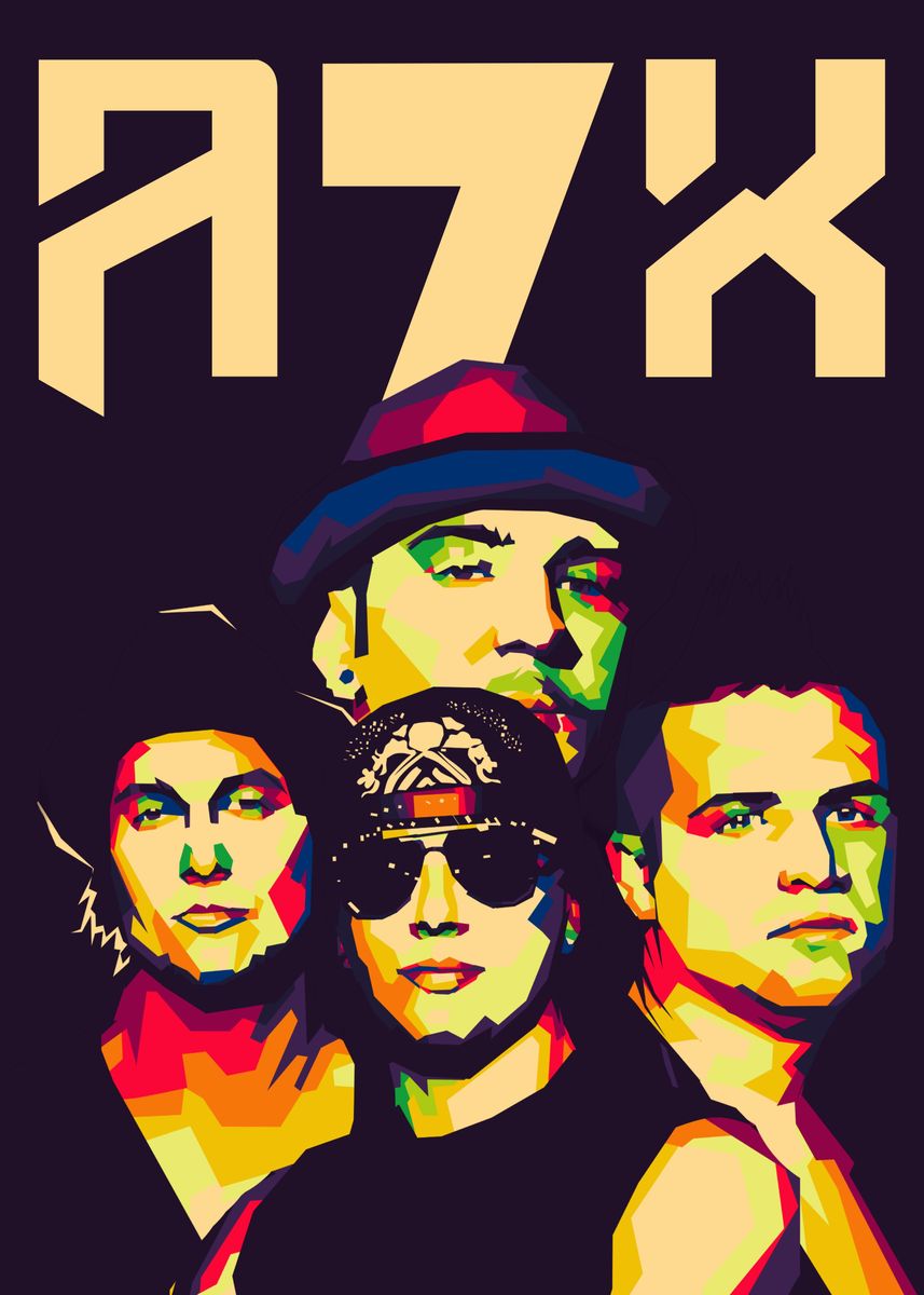 'a7x extream music' Poster, picture, metal print, paint by Mshel Tyan ...