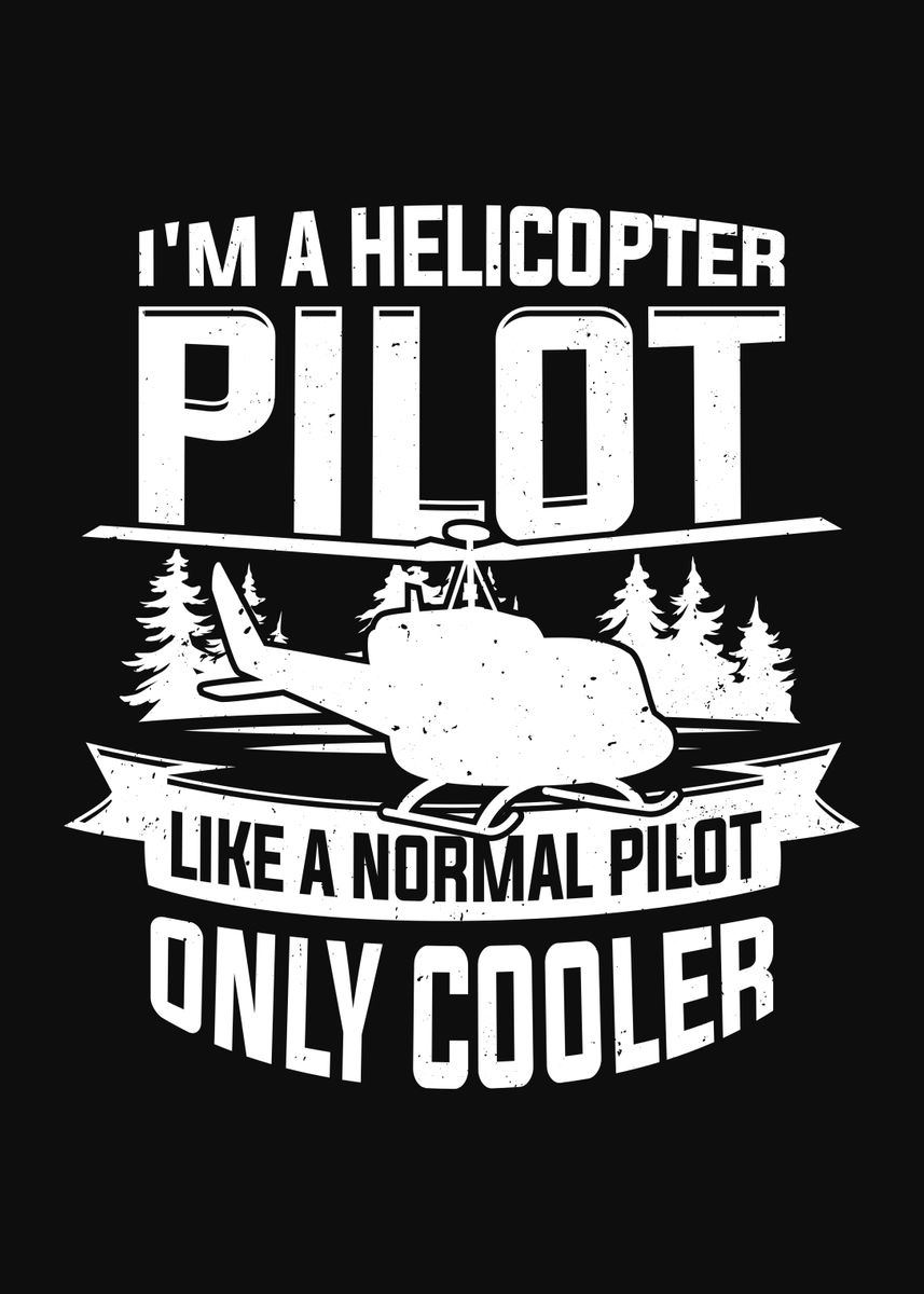 'Helicopter Pilot Design' Poster by Marcel Doll | Displate