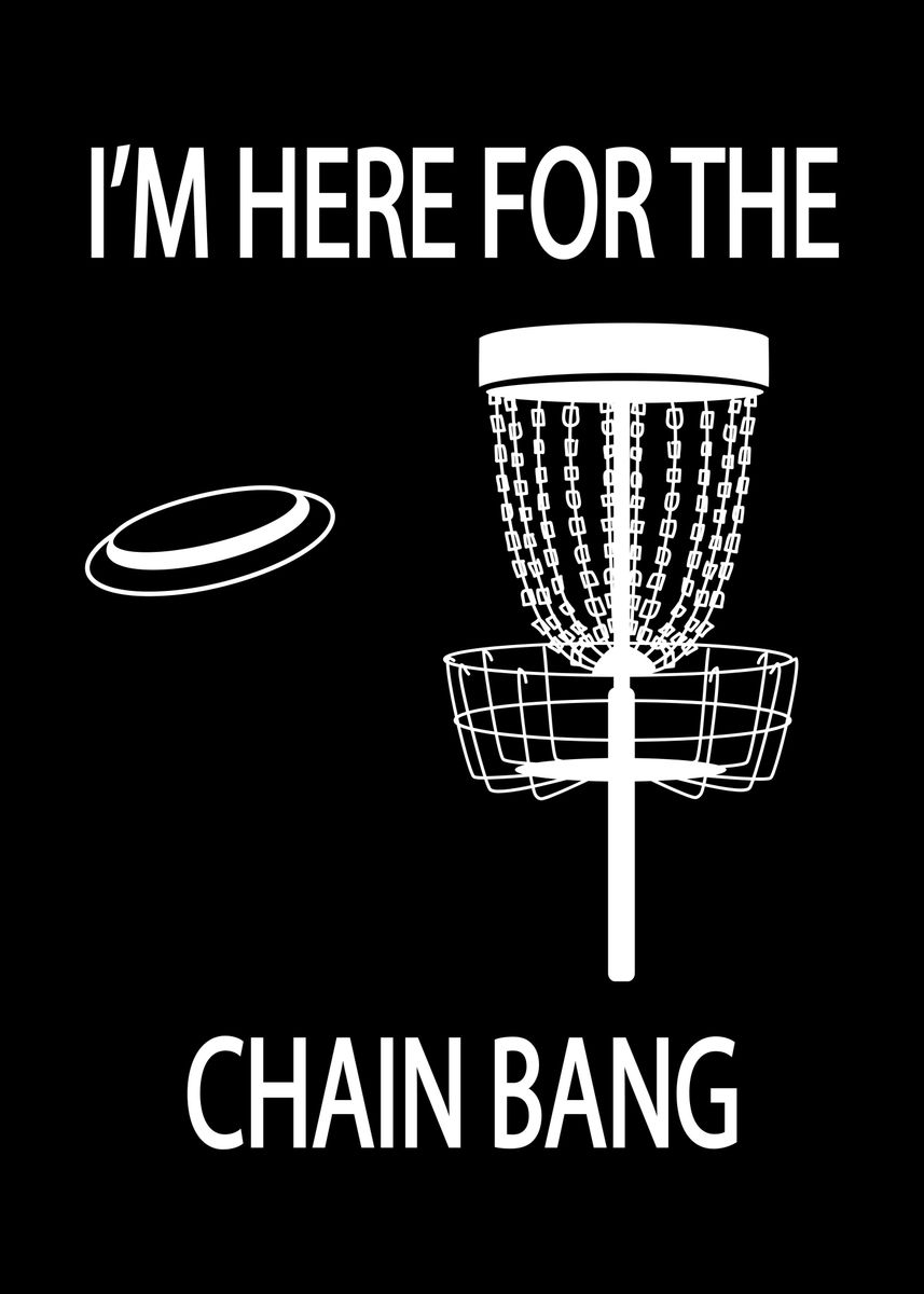 'Disc Golf Chain Bang Funny' Poster, picture, metal print, paint by ...