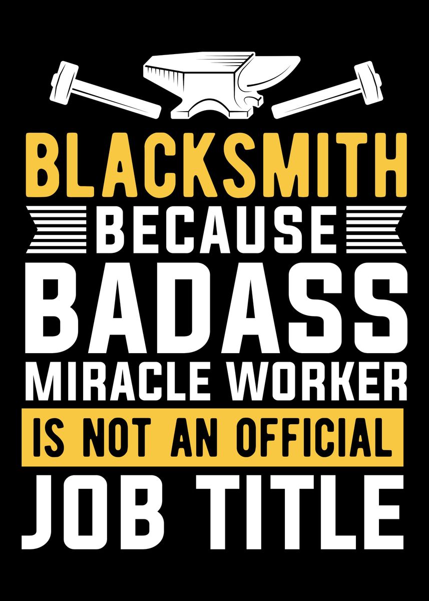 'Blacksmith Forging Metal' Poster, picture, metal print, paint by ...