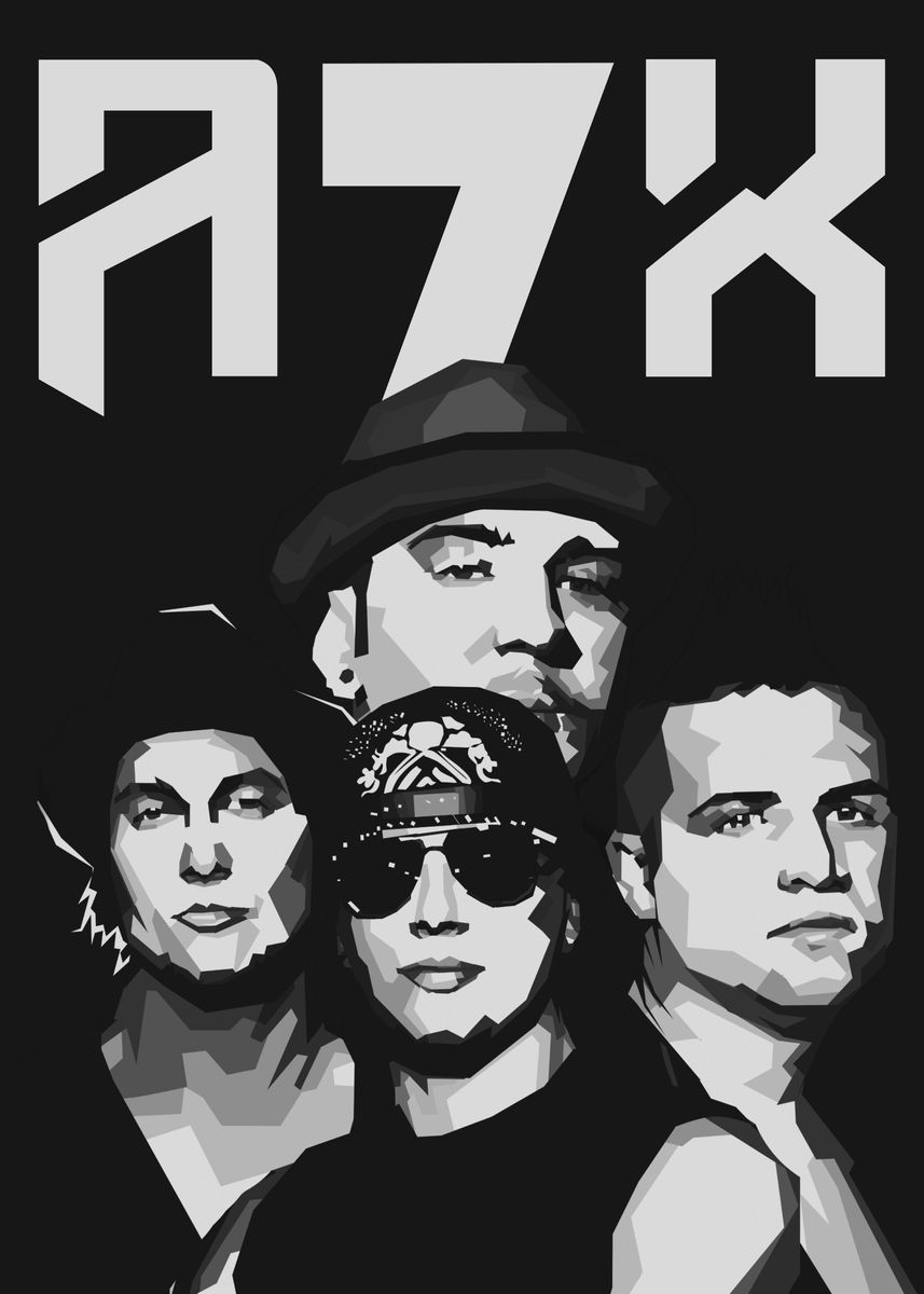 'a7x gold record' Poster, picture, metal print, paint by Mshel Tyan ...