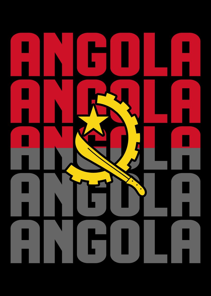 'Angola Africa Gift Idea' Poster, picture, metal print, paint by Hexor ...
