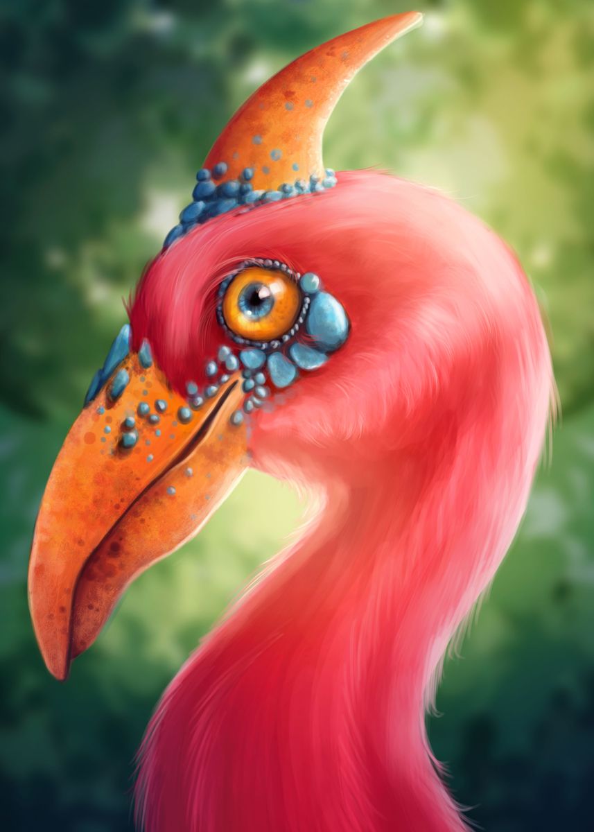 'Pink Bird' Poster by Esther Viola | Displate