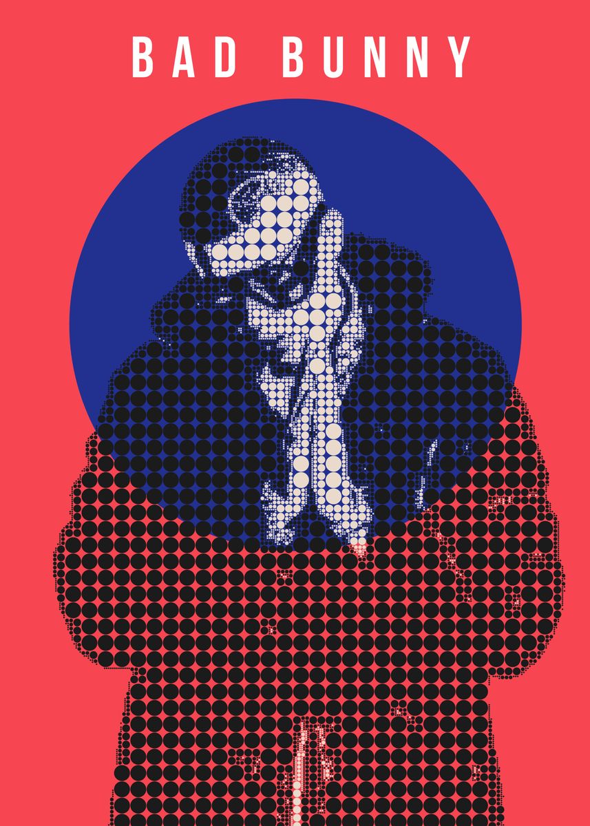 'BAD BUNNY' Poster, picture, metal print, paint by Bestselling cool ...