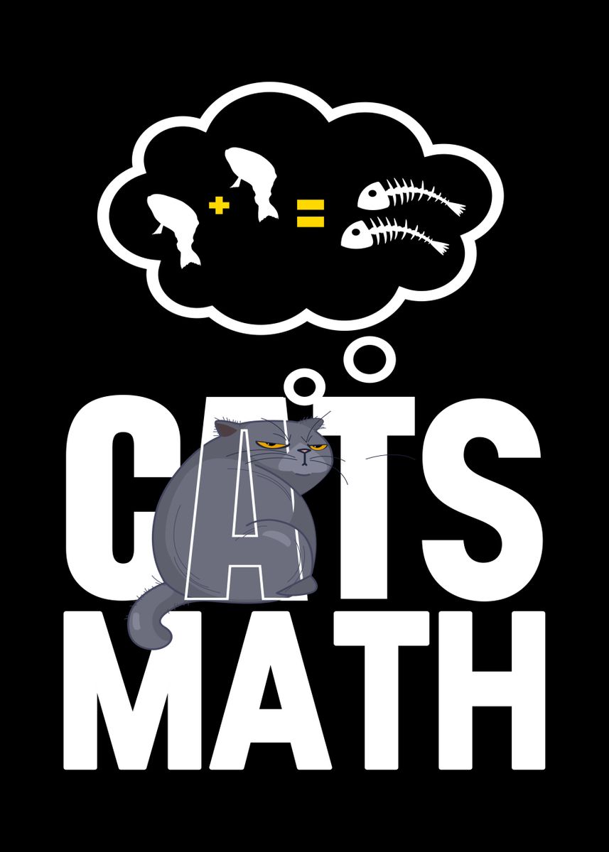 'Cats Math' Poster by Mooon | Displate