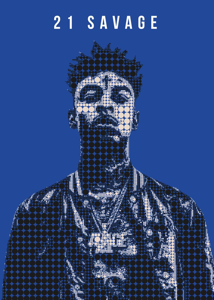 '21 SAVAGE' Poster, picture, metal print, paint by Bestselling cool ...