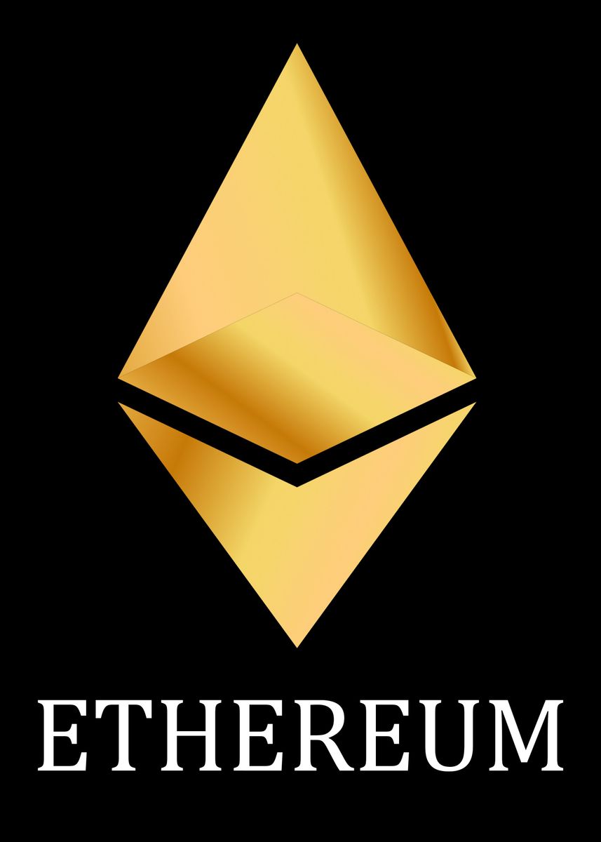 'Ethereum Symbol Gold' Poster, picture, metal print, paint by Max Ronn ...