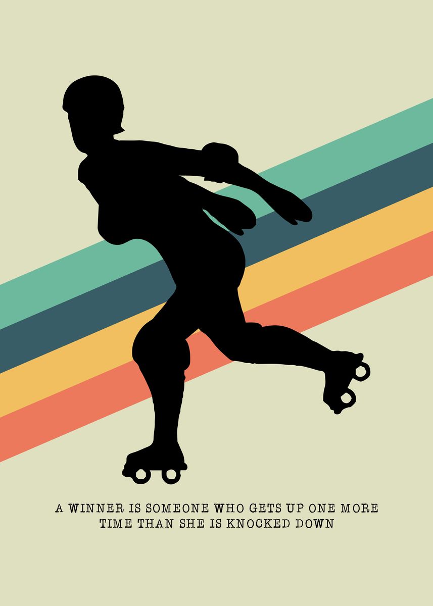 'Roller Skate Wall Art Deco' Poster, picture, metal print, paint by ...