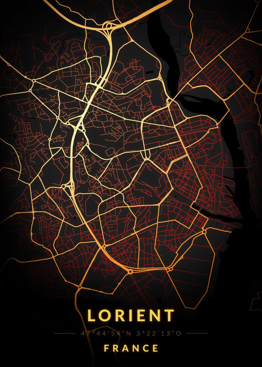 'Lorient' Poster, picture, metal print, paint by Jerhus | Displate