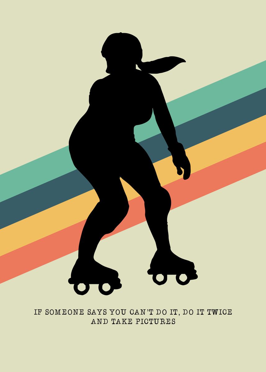 'Roller Skate Wall Art Deco' Poster by Decoratier Qwerdenker | Displate