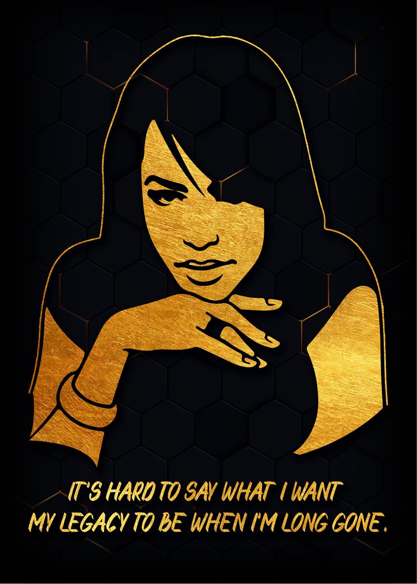 'Aaliyah' Poster, picture, metal print, paint by Vincent Vorce | Displate