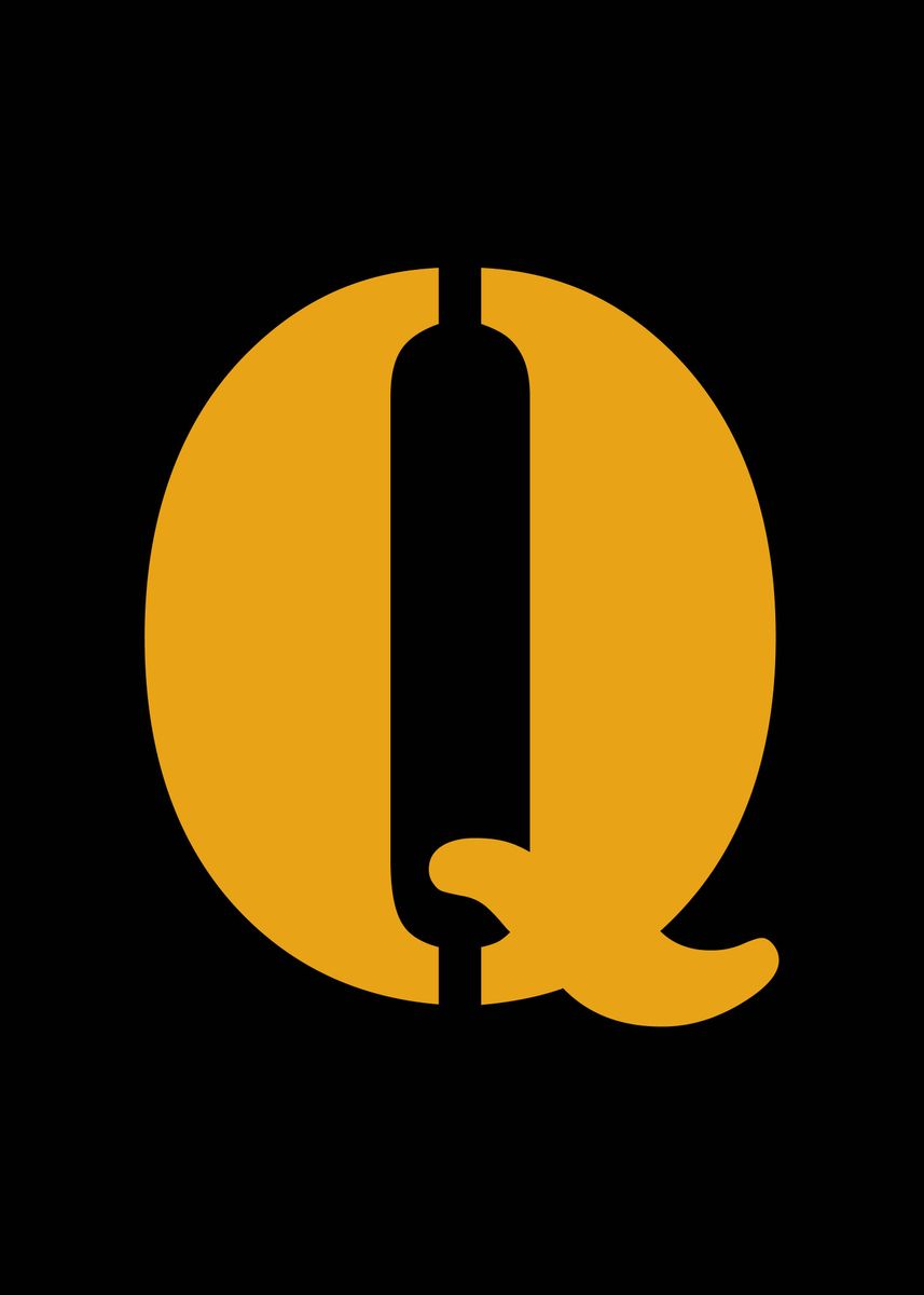 'q poster' Poster, picture, metal print, paint by Coffee Design | Displate