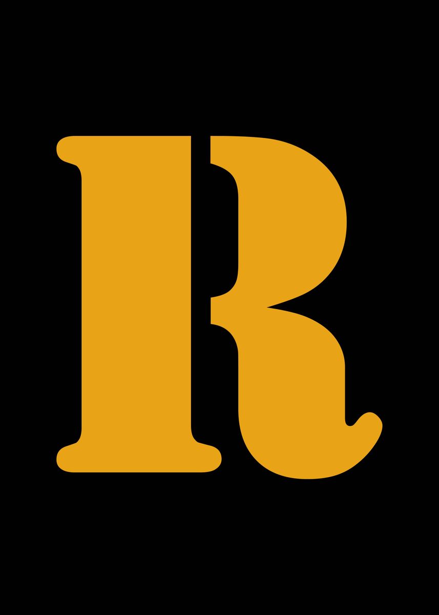 'r poster' Poster, picture, metal print, paint by Coffee Design | Displate