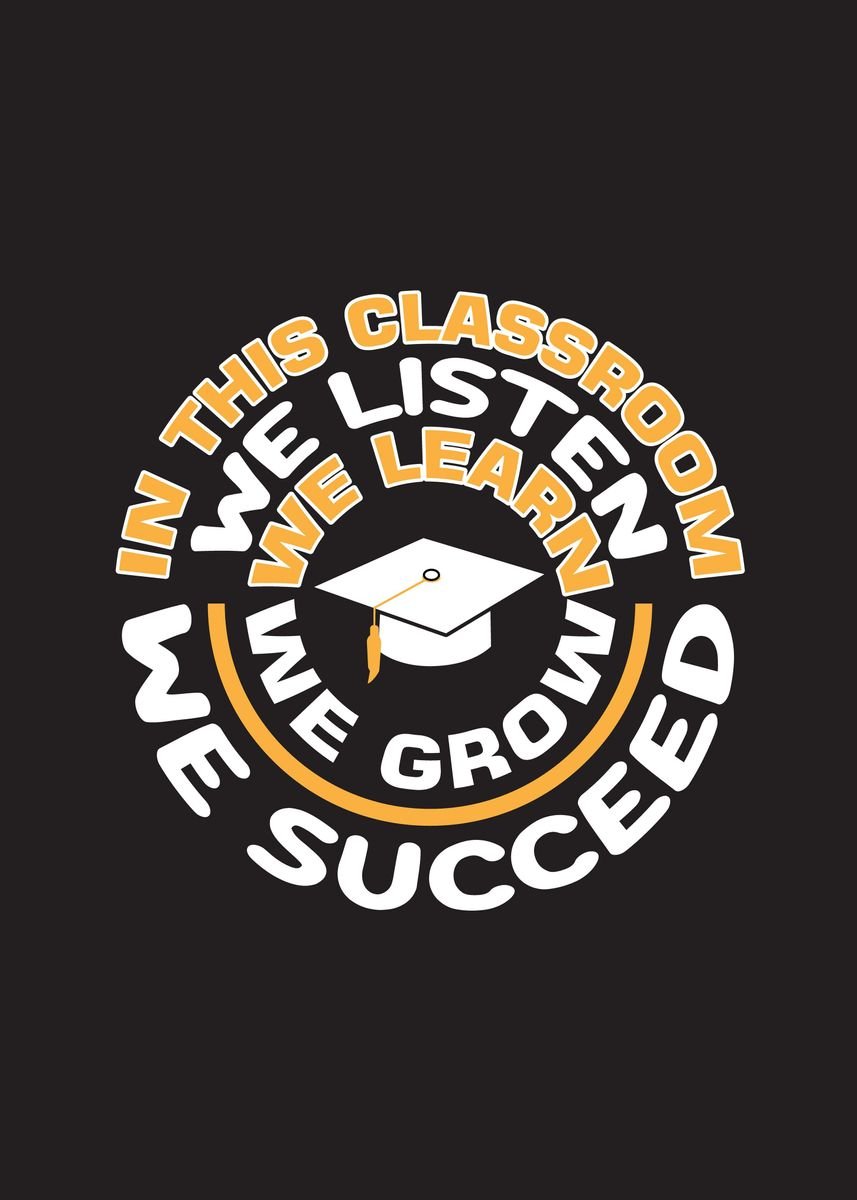 'Listen School' Poster, picture, metal print, paint by Beone Digital ...