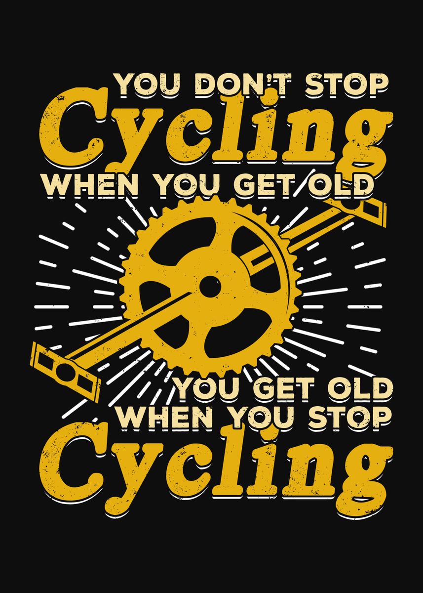 'Cycling Old Woman Man' Poster, picture, metal print, paint by Marcel ...