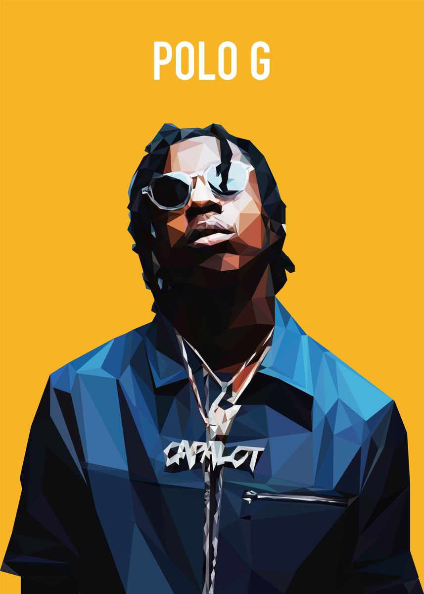 'Polo Rapper' Poster, picture, metal print, paint by Lowpoly Posters ...