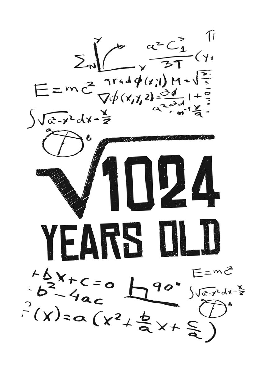 '1024 Years Old Root 32nd' Poster, picture, metal print, paint by ...