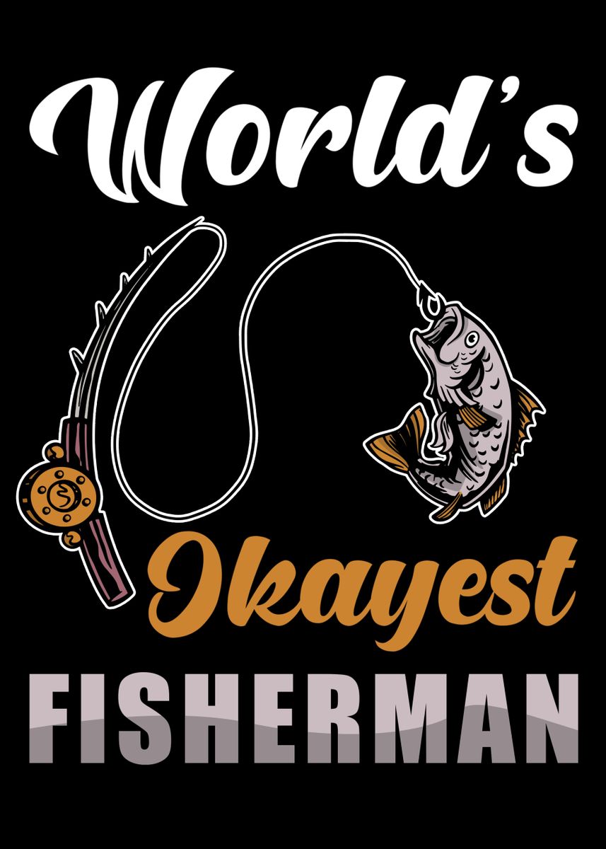 'Angler Gift' Poster, picture, metal print, paint by schmugo | Displate