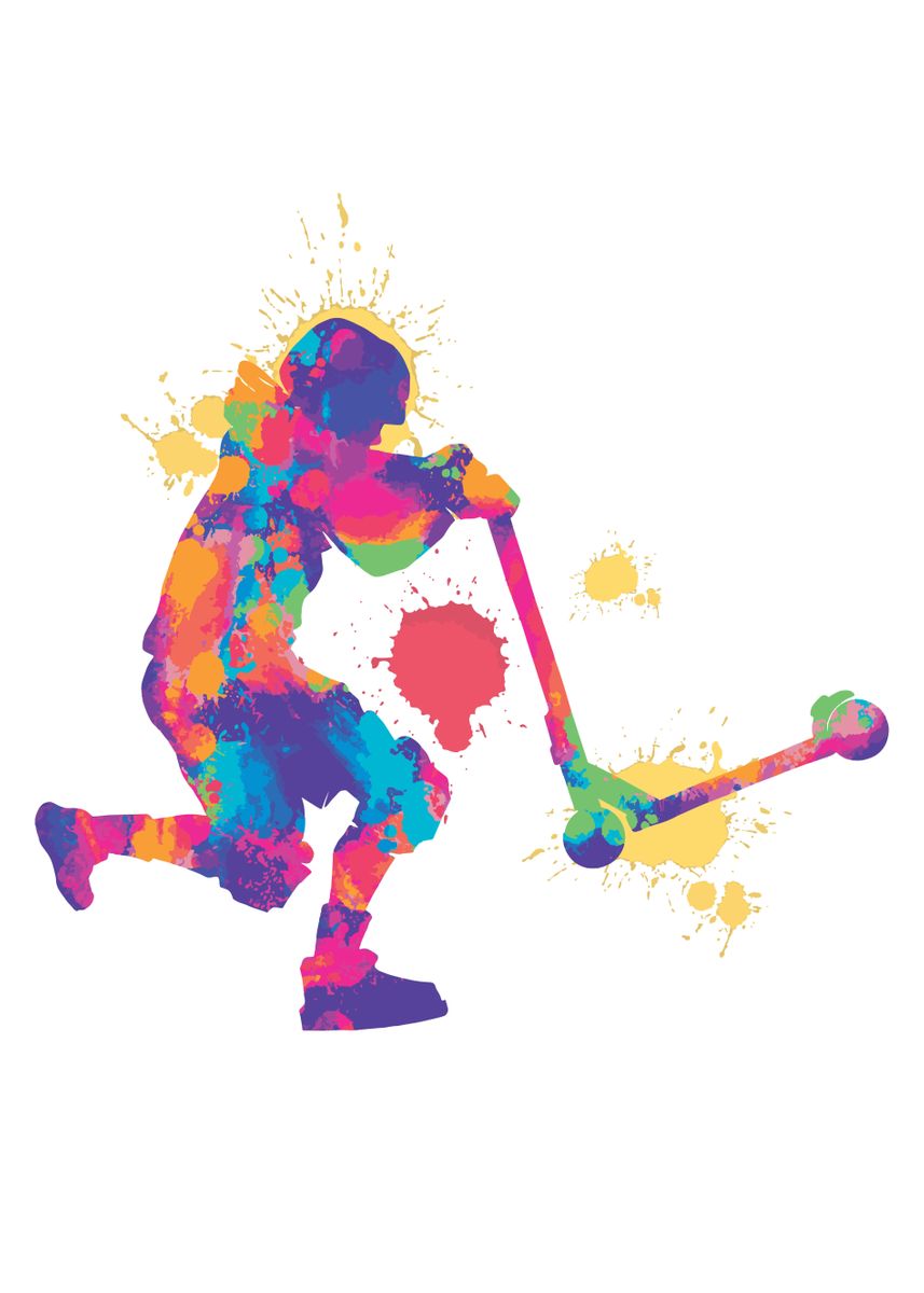 'COLORFULL FREESTYLE' Poster, picture, metal print, paint by ...