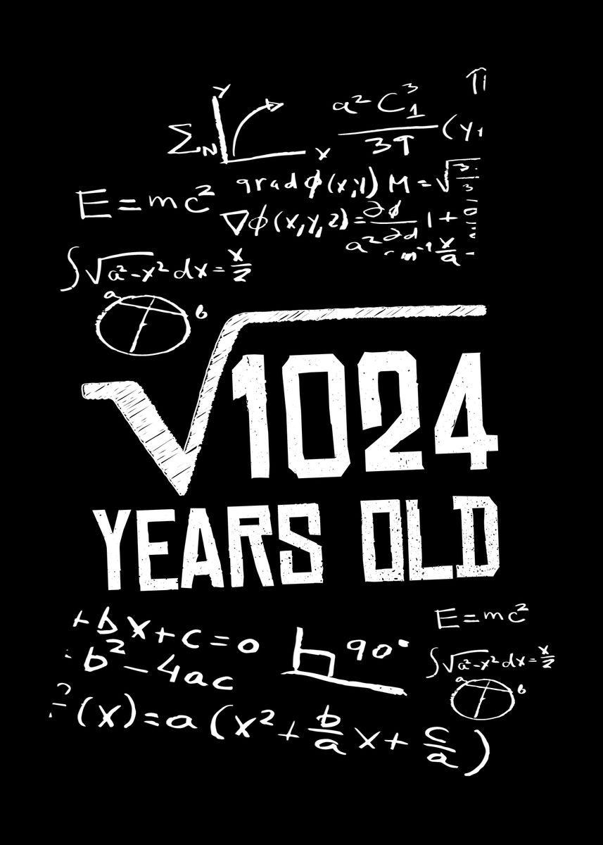'1024 Years Old Root 32nd' Poster, picture, metal print, paint by ...
