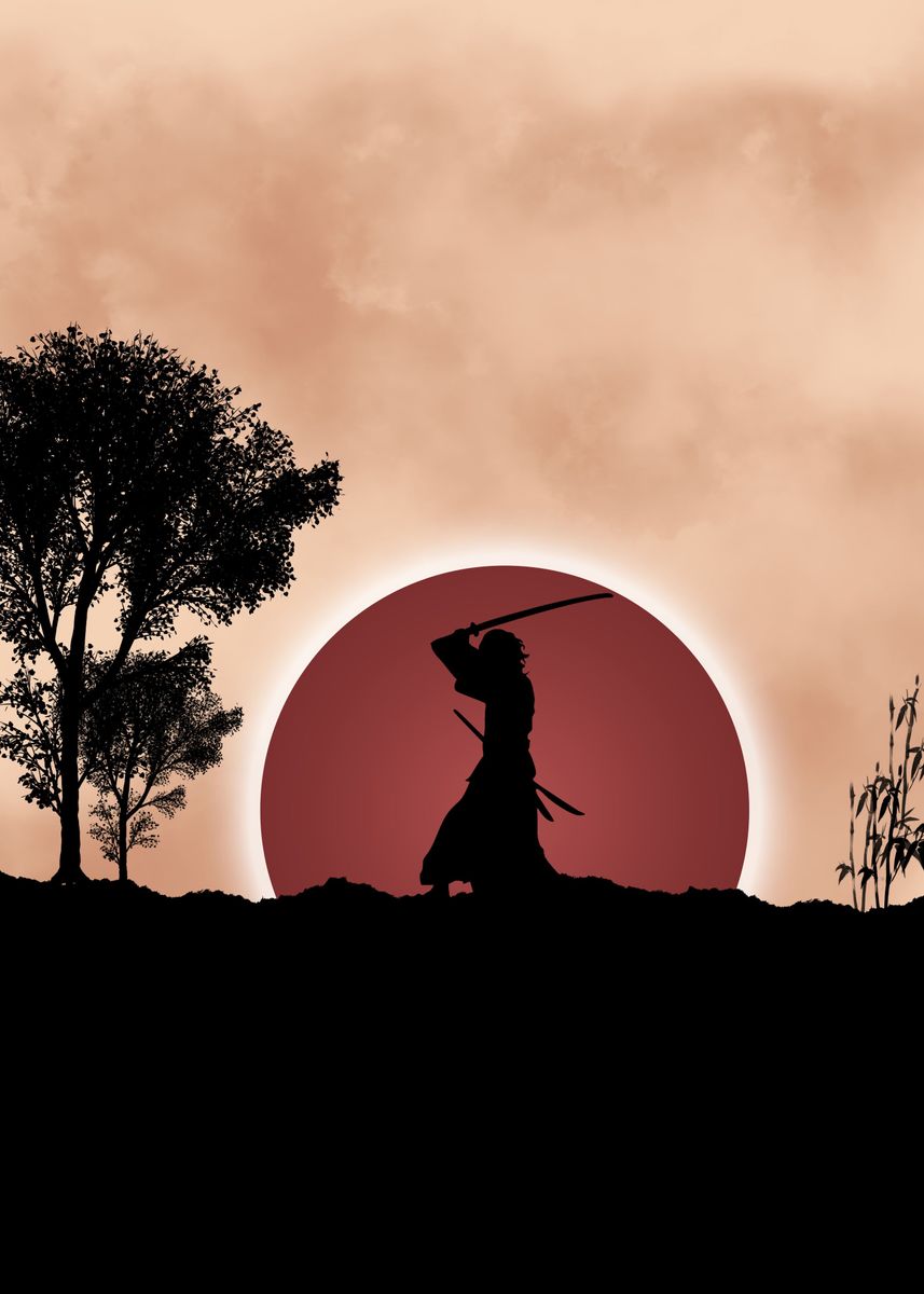 'ninja a shadow' Poster by Theng Id | Displate