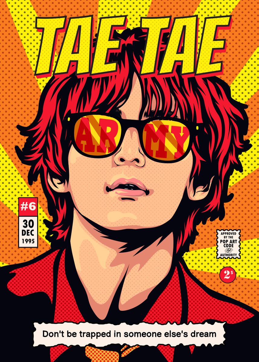 'Tae Tae' Poster, picture, metal print, paint by vector heroes | Displate
