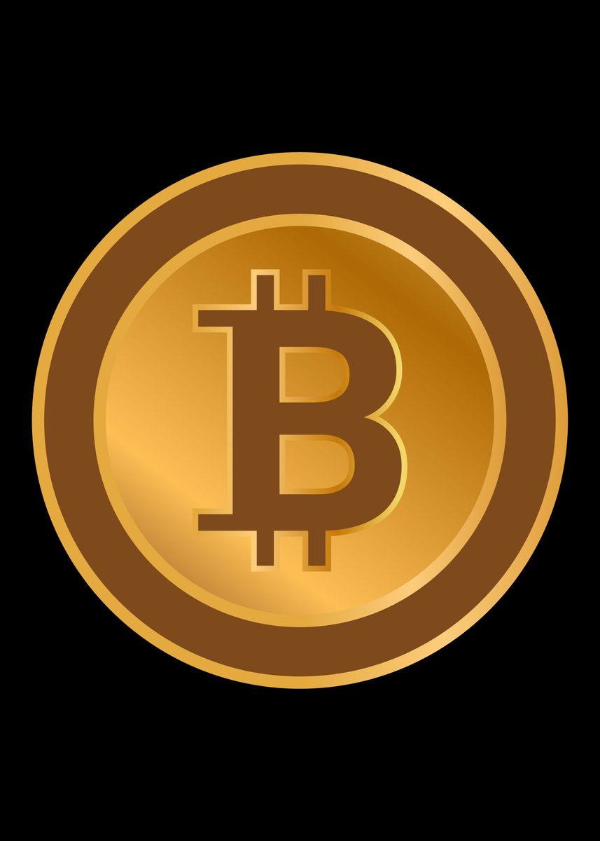 'Bitcoin Gold Symbol' Poster, picture, metal print, paint by Max Ronn ...