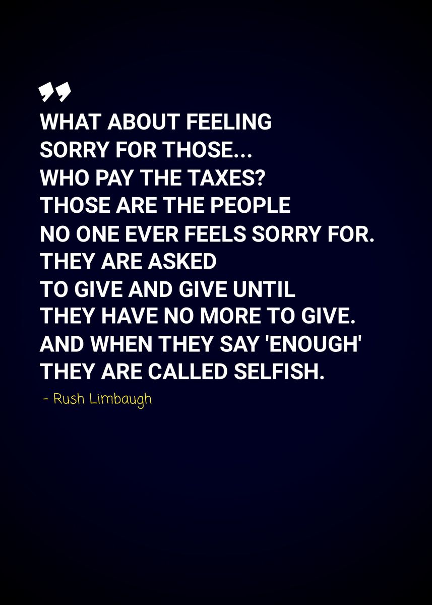 'Rush Limbaugh Quotes' Poster, picture, metal print, paint by DNSM ...