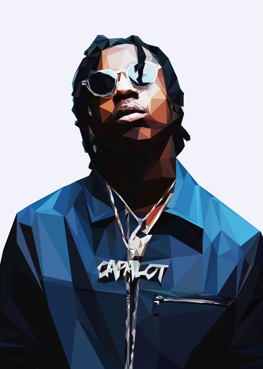 'Rapper Legend' Poster, picture, metal print, paint by Lowpoly Posters ...