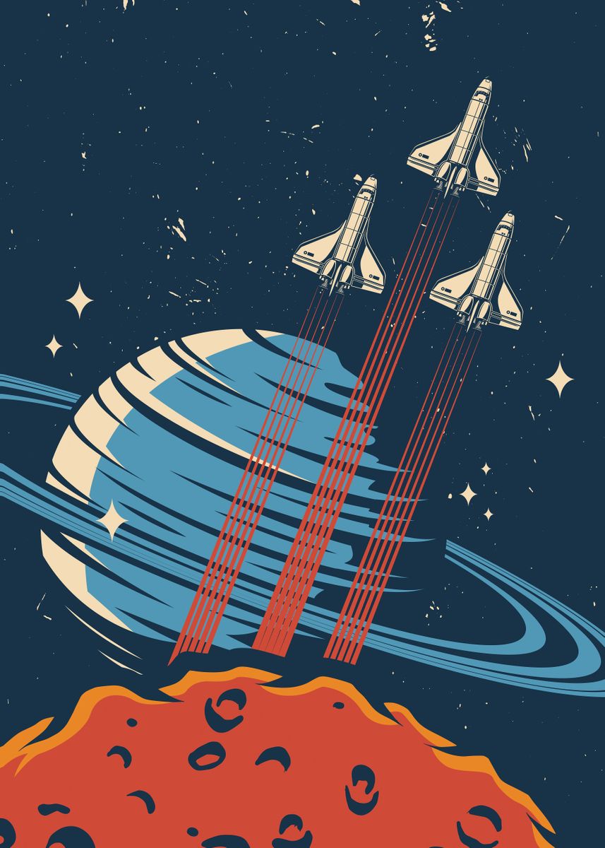 'Outer Space Series 1' Poster, picture, metal print, paint by ...