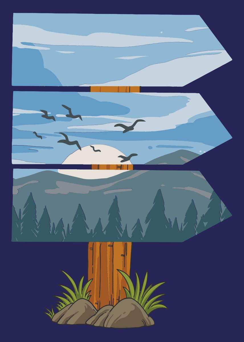 'Beautiful Direction' Poster, picture, metal print, paint by Bombdesign ...