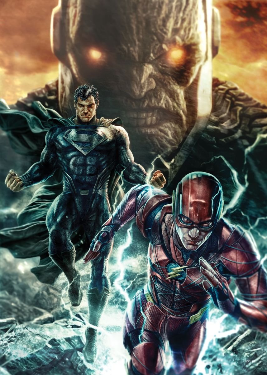 'Superman and Flash' Poster, picture, metal print, paint by DC Comics ...