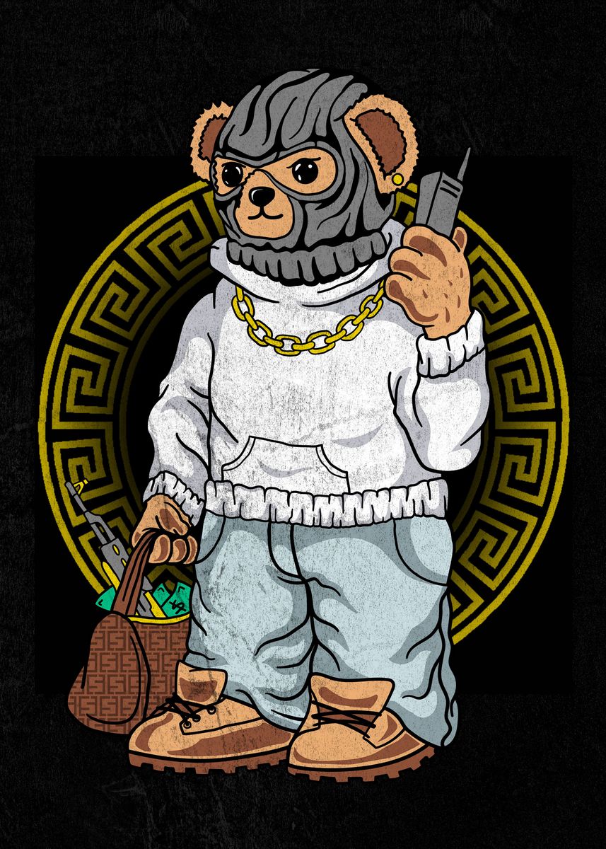 'Teddy hype' Poster, picture, metal print, paint by almost seven | Displate