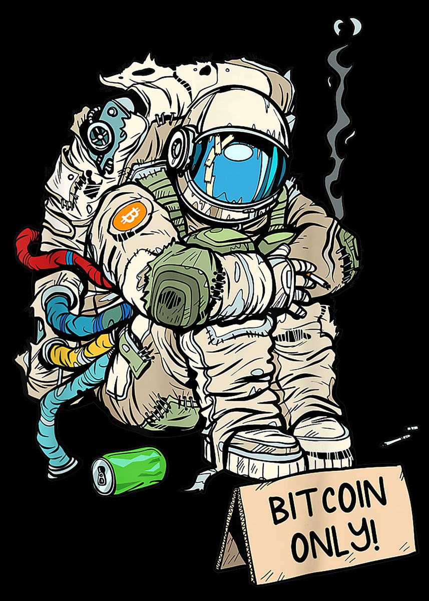 'Bitcoin Only Funny Meme' Poster, picture, metal print, paint by Tim ...