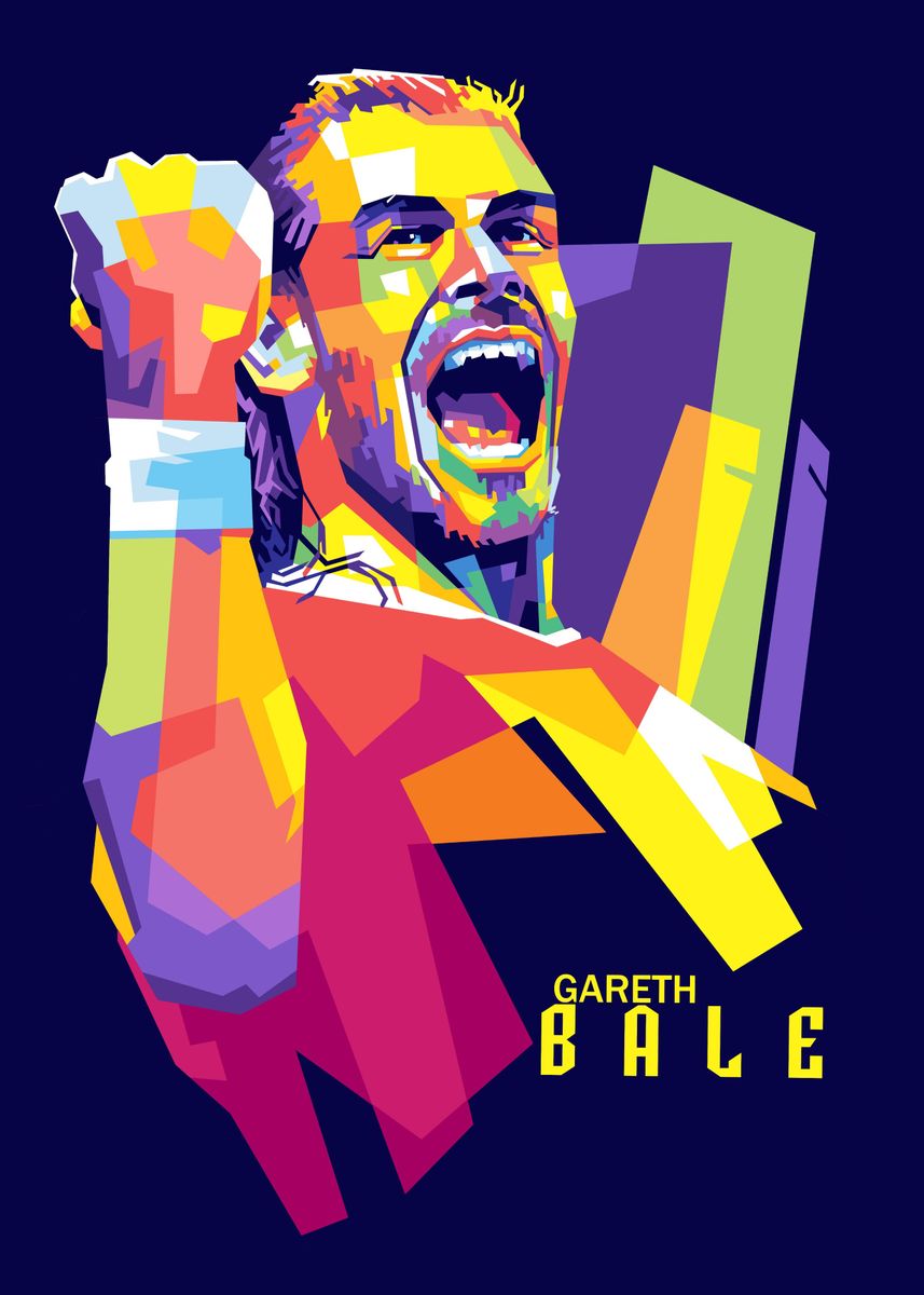 'Gareth Bale' Poster, picture, metal print, paint by Fajar Sidik | Displate