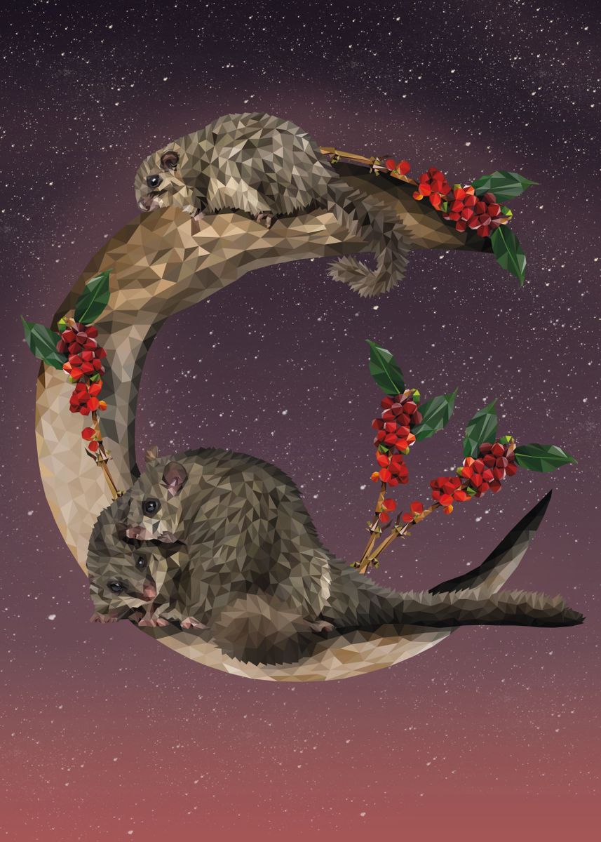 'edible dormouse' Poster, picture, metal print, paint by Verena Tapper ...