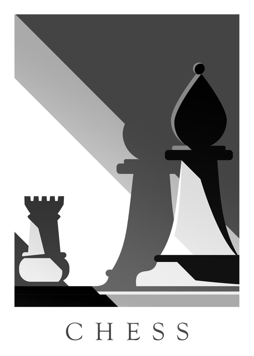 'Chess Pop Art Abstract' Poster, picture, metal print, paint by ...